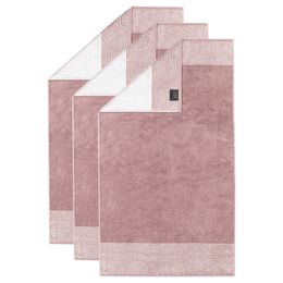 Caw&ouml; Caw&ouml; Handtuch Herren Gr&ouml;&szlig;e 30_x_50_cm rosa / wei&szlig;