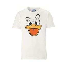 logoshirt T-Shirt 'Donald Duck' Herren Gr&ouml;&szlig;e XL curry / orange / wei&szlig;