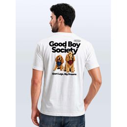 Neverless Shirt 'Good Boy Society' Herren Gr&ouml;&szlig;e L wei&szlig;