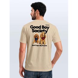 Neverless Shirt 'Good Boy Society' Herren Gr&ouml;&szlig;e XXL beige