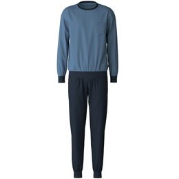 Calida Pyjama lang 'Relax Essentials' Herren Gr&ouml;&szlig;e XL blaumeliert