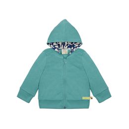 loud + proud Sweatjacke 'Interlock' M&auml;dchen Gr&ouml;&szlig;e 122/128 smaragd