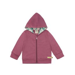 loud + proud Sweatjacke 'Interlock' M&auml;dchen Gr&ouml;&szlig;e 74/80 beere