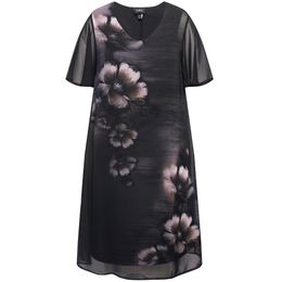Ulla Popken Abendkleid Damen Gr&ouml;&szlig;e 42/44 beige / schwarz
