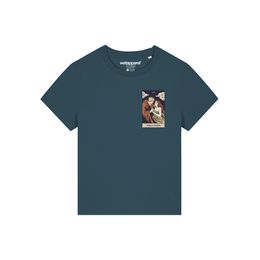 Watapparel Shirt 'Tarot The Lovers' female size M Light beige / marine blue / Cognac / Petrol