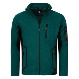 Rock Creek Fleecejacke Herren Gr&ouml;&szlig;e 5XL t&uuml;rkis / schwarz