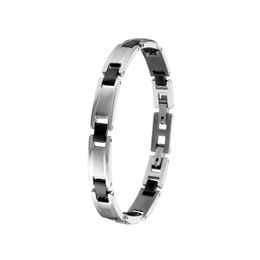 Lucardi Armband Jungen Gr&ouml;&szlig;e Onesize schwarz / silber