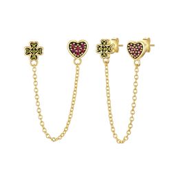 Glanzst&uuml;cke M&uuml;nchen Glanzst&uuml;cke M&uuml;nchen Ohrringe Damen Gr&ouml;&szlig;e One Size goldgelb / gr&uuml;n