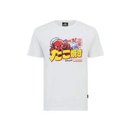 Oldskull T-Shirt 'Asian Takoyaki Octopus Graphic' Herren Gr&ouml;&szlig;e M wei&szlig;