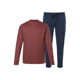 JP1880 Long Pajamas male size 8XL Navy / Red