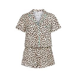 For You Moda Pyjama Damen Gr&ouml;&szlig;e M blau / braun / wei&szlig; Sommerkleid