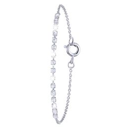 Lucardi Armband Damen Gr&ouml;&szlig;e 19 silber / transparent