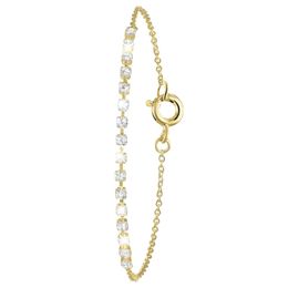 Lucardi Armband 'Chic' Damen Gr&ouml;&szlig;e 21 gold / transparent