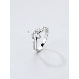 Hey Happiness Ring 'Crown' Damen Gr&ouml;&szlig;e 52 silber