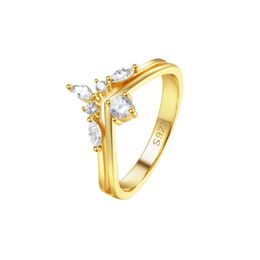 Hey Happiness Ring 'Crown' Damen Gr&ouml;&szlig;e 52 gold