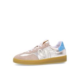 Manfield Sneaker Damen Gr&ouml;&szlig;e 40 nude / azur / gold / wei&szlig; Sommerschuhe