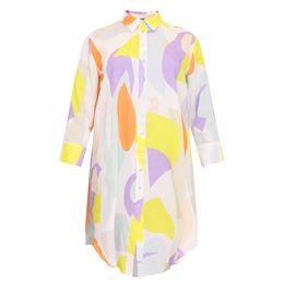 Yoek Kleid 'Flowly' Damen Gr&ouml;&szlig;e 46/48 gelb / helllila / orange / wei&szlig; Sommerkleid