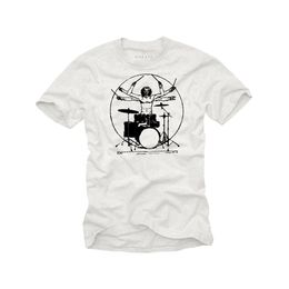 Makaya Shirt 'Drummer' Herren Gr&ouml;&szlig;e 5XL wei&szlig;