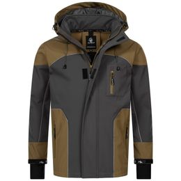Rock Creek Softshelljacke ' Jacke ' Herren Gr&ouml;&szlig;e 4XL hellbraun / grau