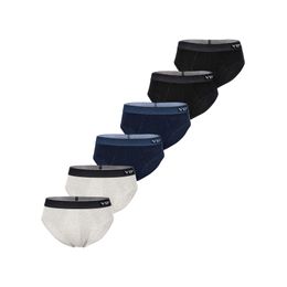 VIP Slip Unterhose ' Premium Jersey Stretch ' Herren Gr&ouml;&szlig;e L navy / hellgrau / graumeliert / schwarz