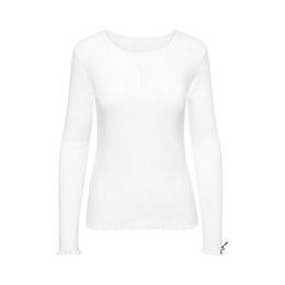 Hey Honey Pyjama 'Longsleeve Shirt Pointelle' Damen Gr&ouml;&szlig;e S wei&szlig; Sommerkleid