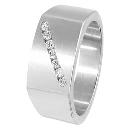 Lucardi Ring Herren Gr&ouml;&szlig;e 57 silber