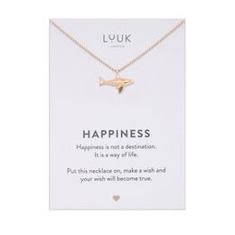 Luuk Lifestyle Kette 'LUUK LIFESTYLE Halskette "Hai"' Damen Gr&ouml;&szlig;e 45 / 50 cm rosegold