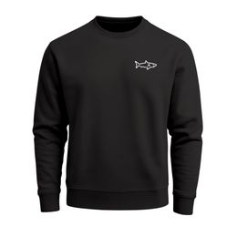 Neverless Sweatshirt 'Shark' Herren Gr&ouml;&szlig;e M schwarz