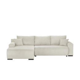 Smart Ecksofa mit Schlaffunktion Nelly &brvbar; beige &brvbar; Ma&szlig;e (cm): B: 270 H: 85 T: 185.0