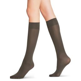 Falke Over the Knee Socks 'Seidenglatt' female size 35/38 Dark grey