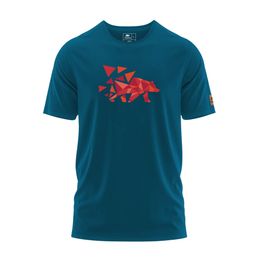 Forsberg Shirt 'Mikkelson T-Shirt mit Polygonb&auml;r' Herren Gr&ouml;&szlig;e XL blau