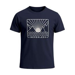 Neverless Shirt 'Sonnenuntergang' Herren Gr&ouml;&szlig;e XS navy