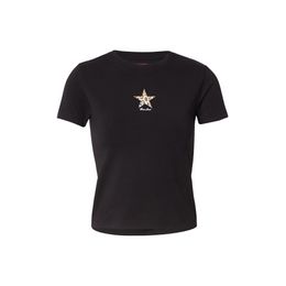 Guess Jeans T-Shirt 'CHEETAH STAR' Damen Gr&ouml;&szlig;e XXL pueblo / schwarz / wei&szlig;