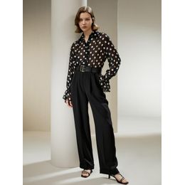 Lilysilk Bluse 'Georgette Bluse mit Polka Dots' Damen Gr&ouml;&szlig;e L schwarz