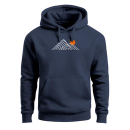 Neverless Sweatshirt 'Lineart Berge' Herren Gr&ouml;&szlig;e 5XL navy