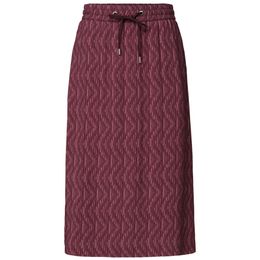 Street One Midirock mit Elastikbund und Print Damen Gr&ouml;&szlig;e 32 beere