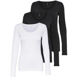 Only Shirt Damen Gr&ouml;&szlig;e XS schwarz / wei&szlig;