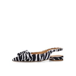 Manfield Ballerina Damen Gr&ouml;&szlig;e 40 schwarz / offwhite Sommerschuhe