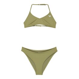 Roxy Bikini 'Solid Active' M&auml;dchen Gr&ouml;&szlig;e 176/182 oliv / wei&szlig;