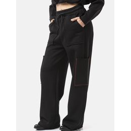 Cipo & Baxx Cipo & Baxx Sweatpants 'WR154', weite Beine, seitliche Eingrifftaschen Damen Gr&ouml;&szlig;e 42 schwarz