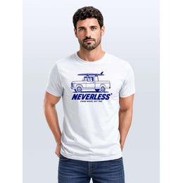 Neverless Shirt 'Surf Dog' Herren Gr&ouml;&szlig;e 5XL wei&szlig;