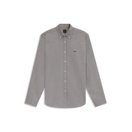 BOSS Button Up Shirt 'Rickert' male size L Dark grey / Black