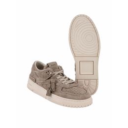 D.A.T.E. Herren Suede-Sneaker Torneo Grau 100 % Rindleder