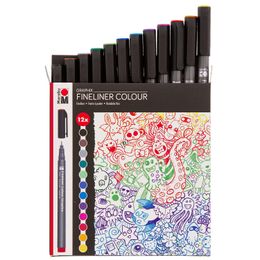 Marabu Graphix Fineliner Colour "Doodle Supreme", 12 Stifte