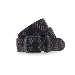 b.belt Nieteng&uuml;rtel Leder schwarz | Gr.: 85 cm