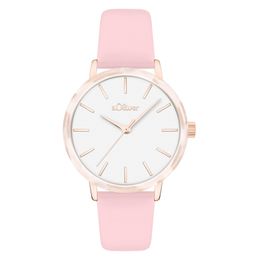 s.Oliver Analoguhr Damen Gr&ouml;&szlig;e One Size rosa / offwhite