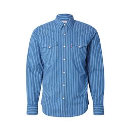 Levi's LEVI'S Button Up Shirt 'Barstow Western' male size XL Blue / White