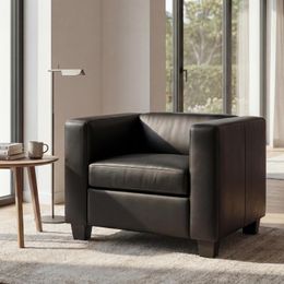 MCW Sessel Lille ~ Leder, schwarz