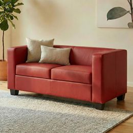 MCW 2er Sofa Lille, Kunstleder ~ rot