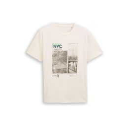 Tom Tailor Denim T-Shirt Herren Gr&ouml;&szlig;e XL dunkelbeige / navy / pastellgr&uuml;n / wollwei&szlig;